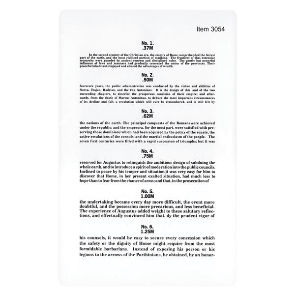 Jaeger Eye Chart Near Vision Reading Test Plastic Chart 57 Off